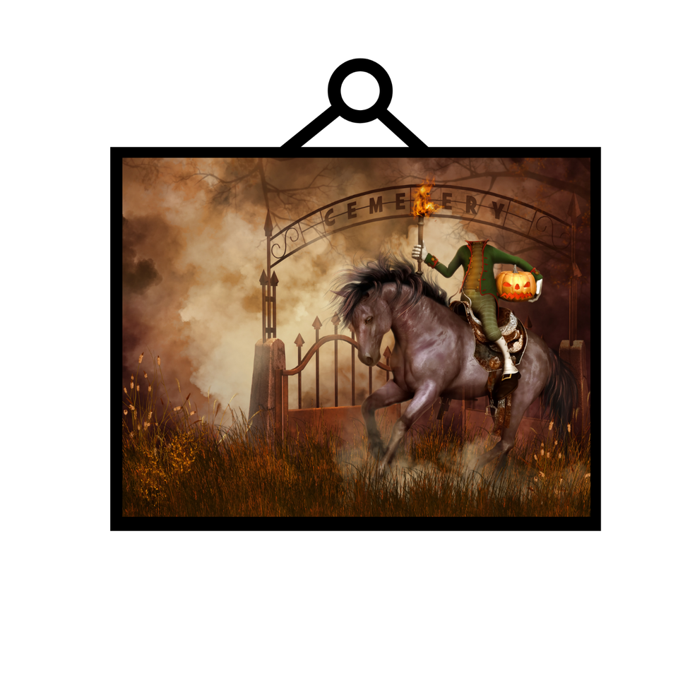 The Headless Horseman Legend Halloween Sign or Door Hanger | eBay