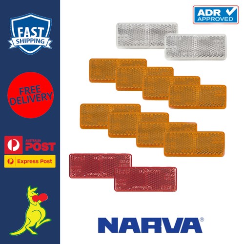 Narva Caravan Reflector Set 94mm x 44mm Self Adhesive ADR Caravan ...