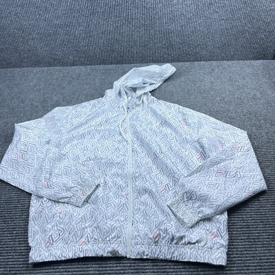 FILA Full Zip Up Athletic Track Jacket Women's Size S White Black ...