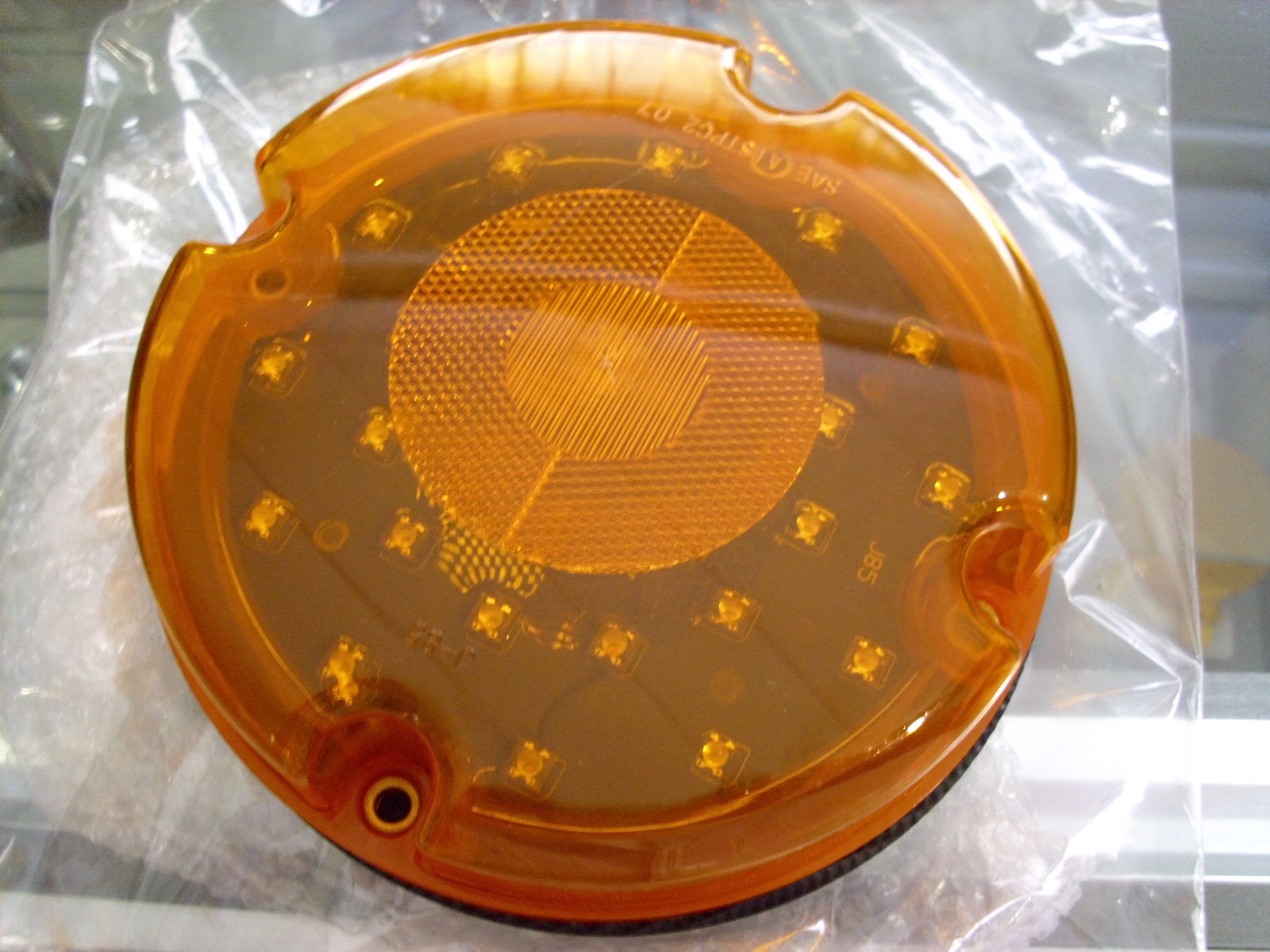 SCHOOL BUS LED LIGHT 7" AMBER ROUND | eBay