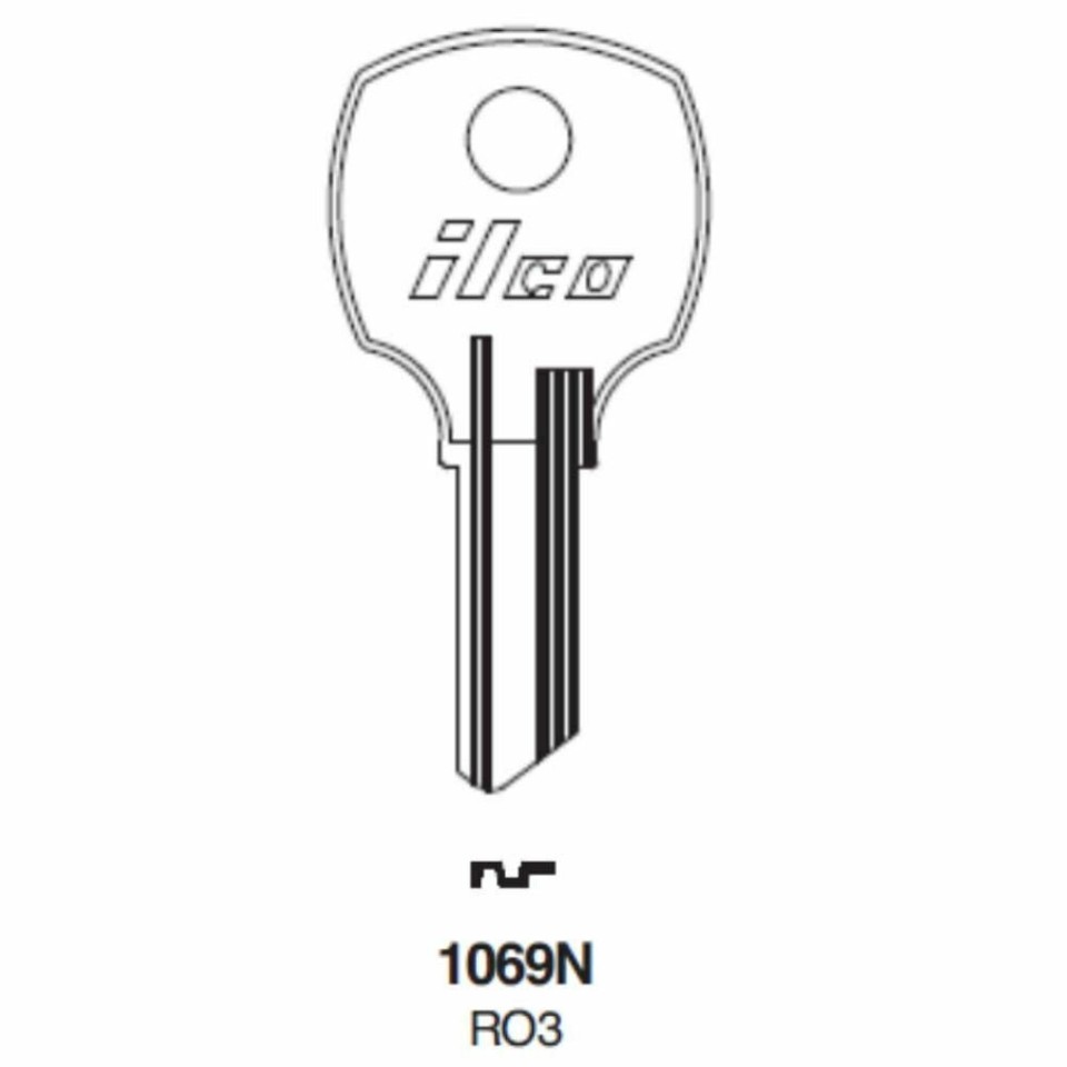 Ilco 1069N for Compx National Desk Furniture, RO3/D8785 Nickel Plated ...