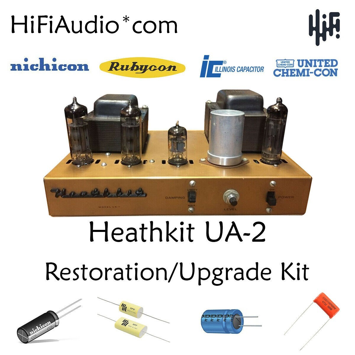 Heathkit UA-2 amp restoration kit service recap capacitor rebuild ...