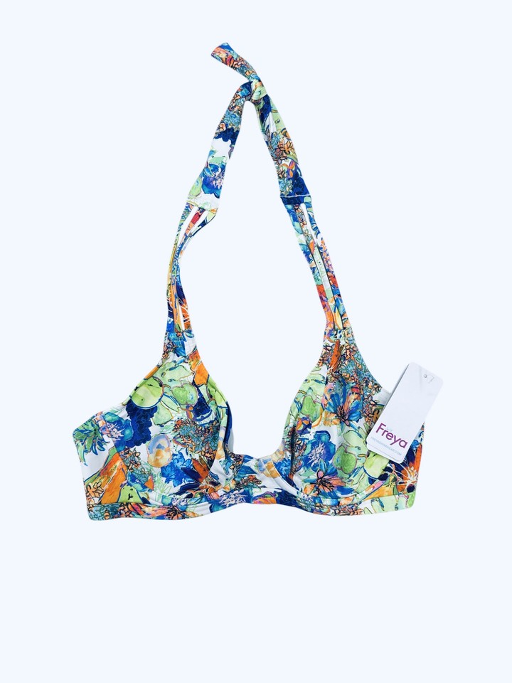 Freya TROPICAL Island Girl Underwire Banded Halter Swim Top, US 30DD ...