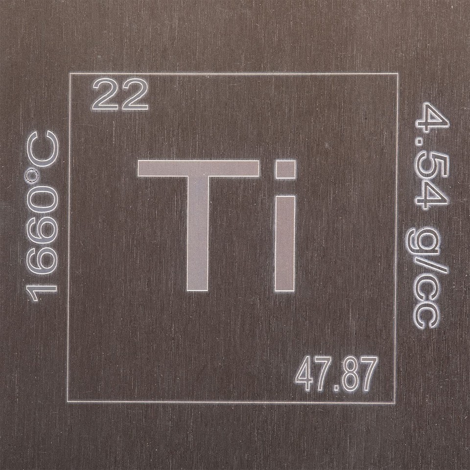 Pure Titanium Bar 1 Pound. 999 Fine Periodic Table Design Ti Element ...