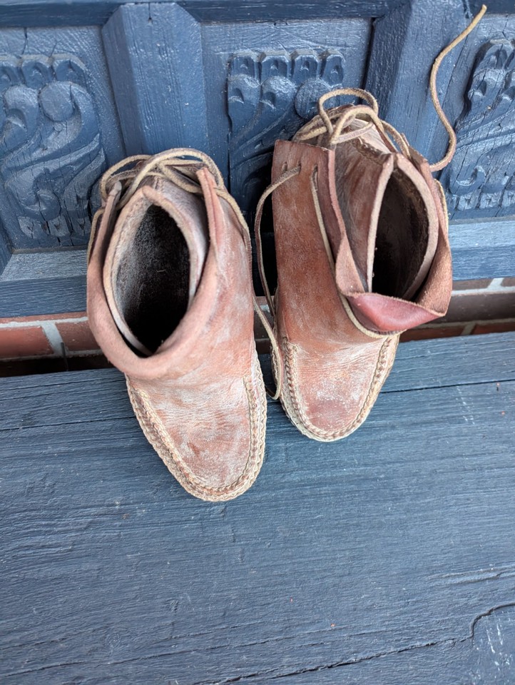 Carl Dyer Leather Rear Lace Moccasins (READ DESCRIPTION FOR SIZE) | eBay