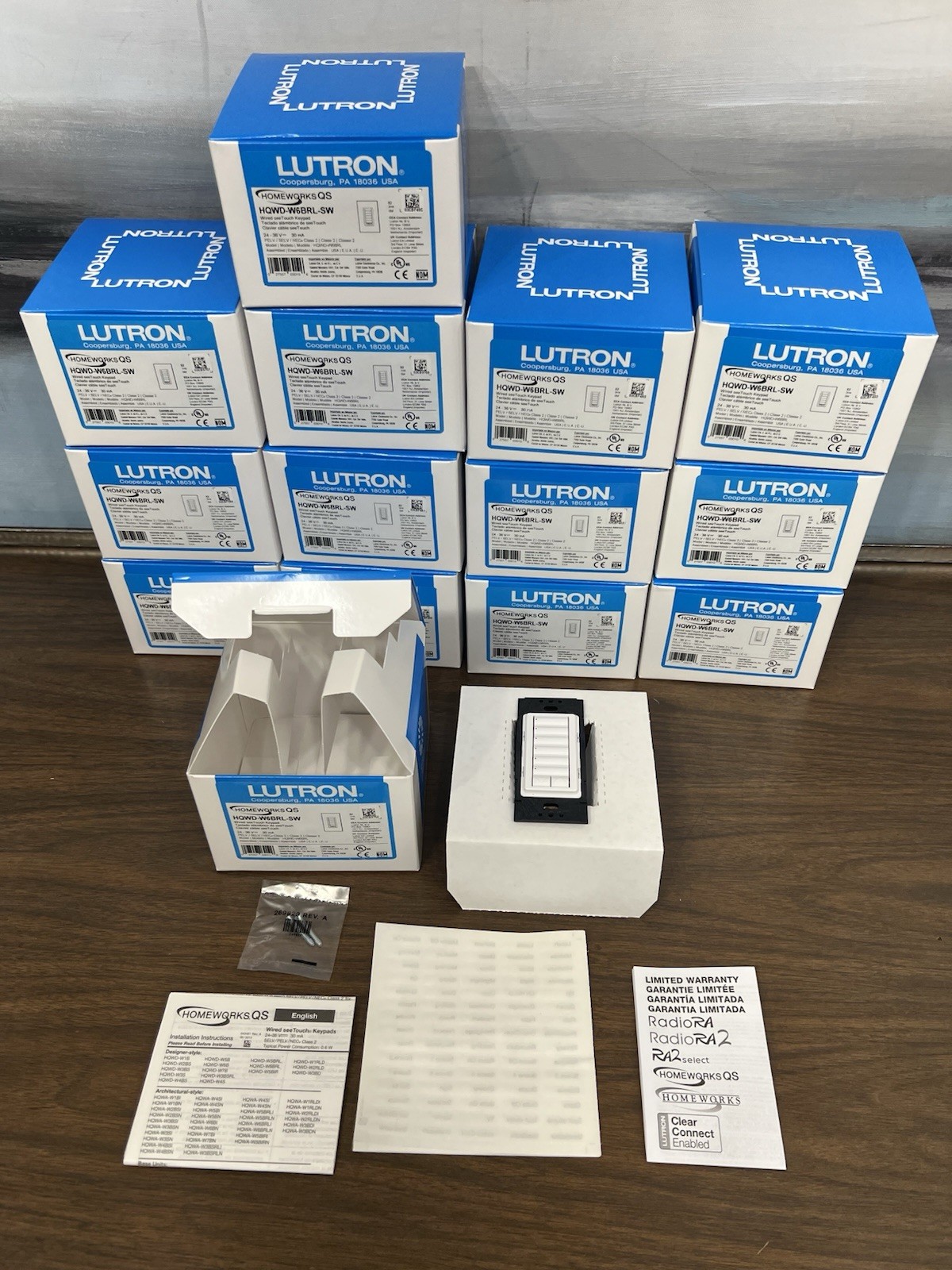 Lutron HQWD-W6BRL-SW HomeWorks QS Wired seeTouch Keypad ( PRICE FOR 1 ...