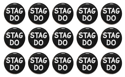 1.25" (32mm) STAG DO - BLACK OR WHITE - Pre-Wedding Party Button Badges ...