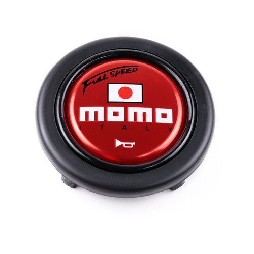 Momo Full Speed Red&White JDM Car Sport Steering Wheel Horn Button | eBay