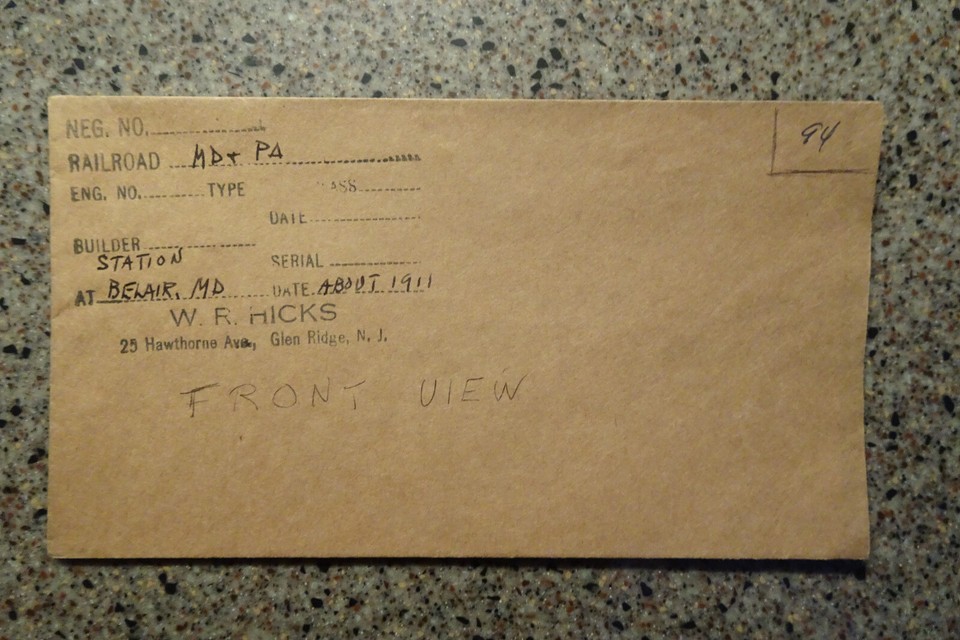 Maryland & Pennsylvania RR MA&PARR Station Belair MD Negative Lot #434 ...