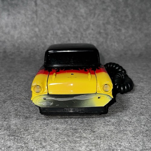 Vintage Telemania '57 Chevy Black with Flames Corded Telephone WORKS ...