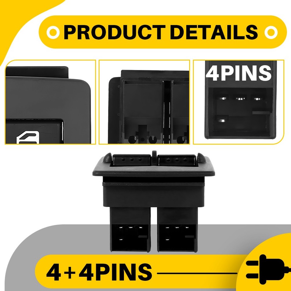 Master Power 4pin Window Switch for 1998-2010 Volkswagen Beetle Front ...