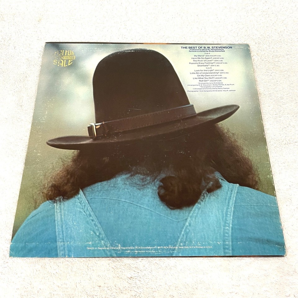 B.W. Stevenson "Best of" 1977 Country/Pop LP, Nice VG++!, Original RCA ...