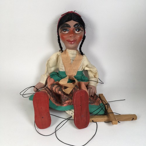 Vintage Mexican Marionette Puppet Folk Art Woman 15" | eBay