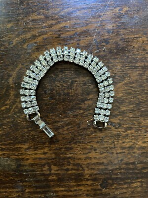 Vintage Weiss Rhinestone Bracelet | eBay