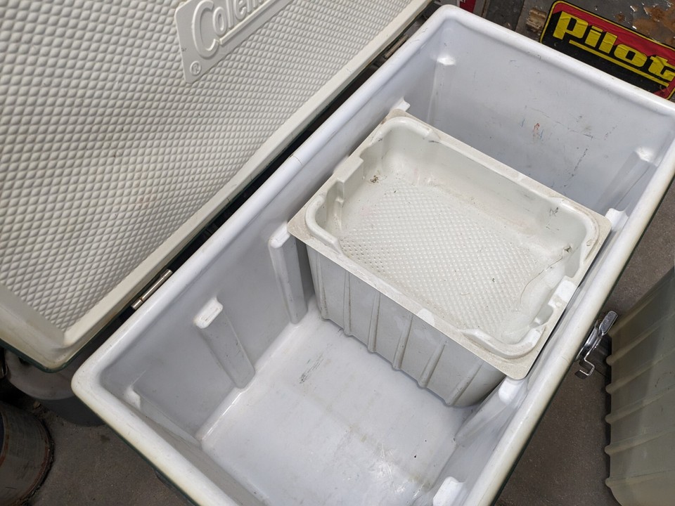 Coleman Steel Metal Cooler Insert Trays Storage Vtg Separation ...