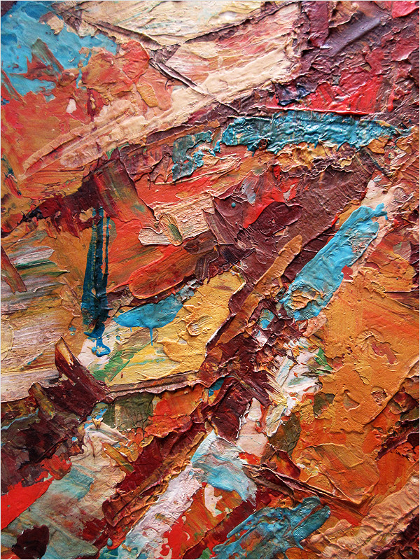 1950's LIEBERMAN SIGNED POST-WAR ART ABSTRACT EXPRESSIONISM ACTION OIL ...