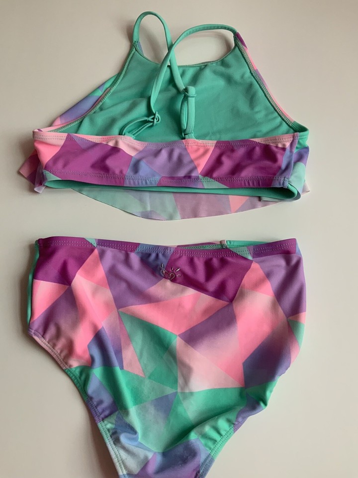 Justice Girls Tankini Size 12 Swim Blue Purple Pink Green Excellent ...