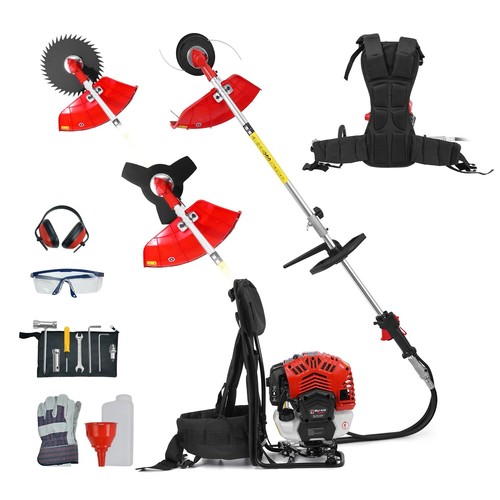 BU-KO 52cc Backpack Petrol Strimmer, Brush Cutter 3t Blade, 40t Blade ...