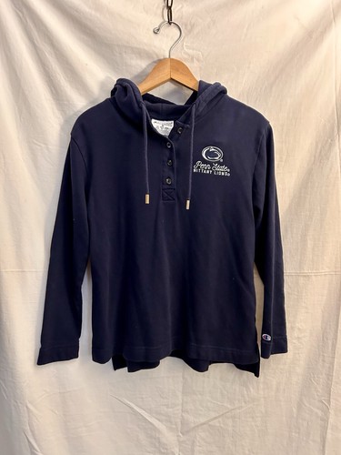 Champion Hoodie 1/4 Button Penn State University Blue Pullover ...