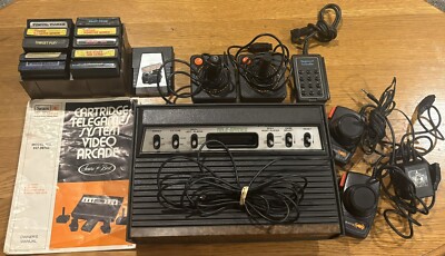 Atari 2600 Tele Games Console Lot! 11 Games, Controllers, Manual + More ...