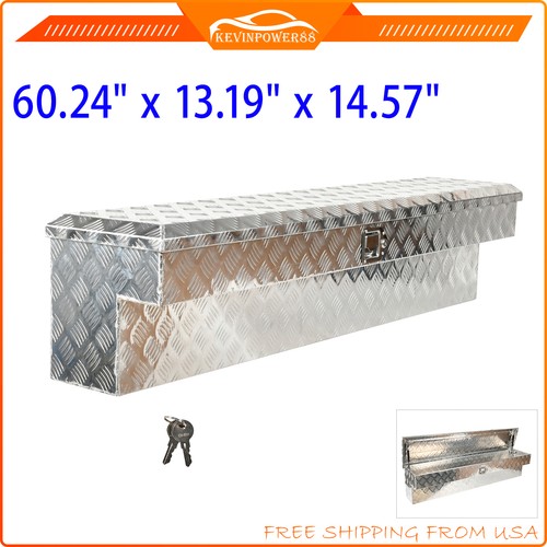 60"x13"x14.5“ inch Aluminum Side Mount Truck Bed Tool Box w/ Lock ...