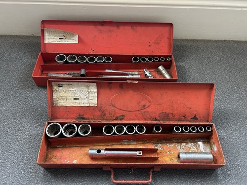2 X Vintage Britool Part Socket Set Metal Tool Case Tin | eBay UK