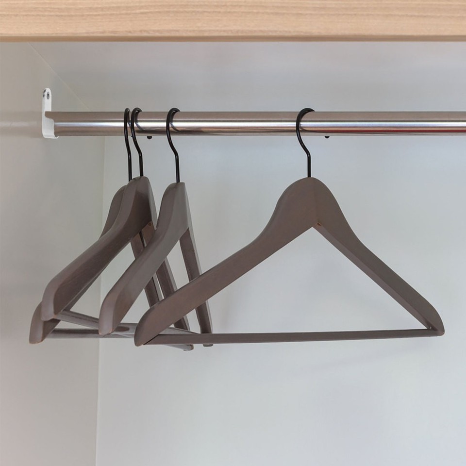 10 Pcs Metal Wardrobe Brackets Clothes Hanging Closet Rod for Wall Pole ...