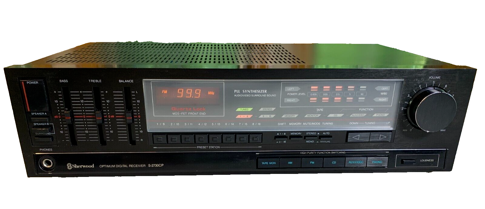 Vintage 1980s 80s Sherwood S-2730CP Stereo Reciever Receiver w ...