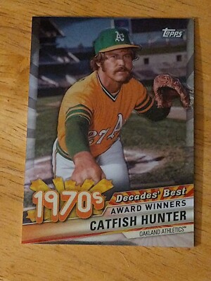 2020 Topps Series 2 CATFISH HUNTER Decades Best CHROME Athletics #DBC ...