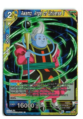 Awamo Angel of Universe 1 BT16-132 R FOIL DRAGON BALL SUPER TCG NM | eBay
