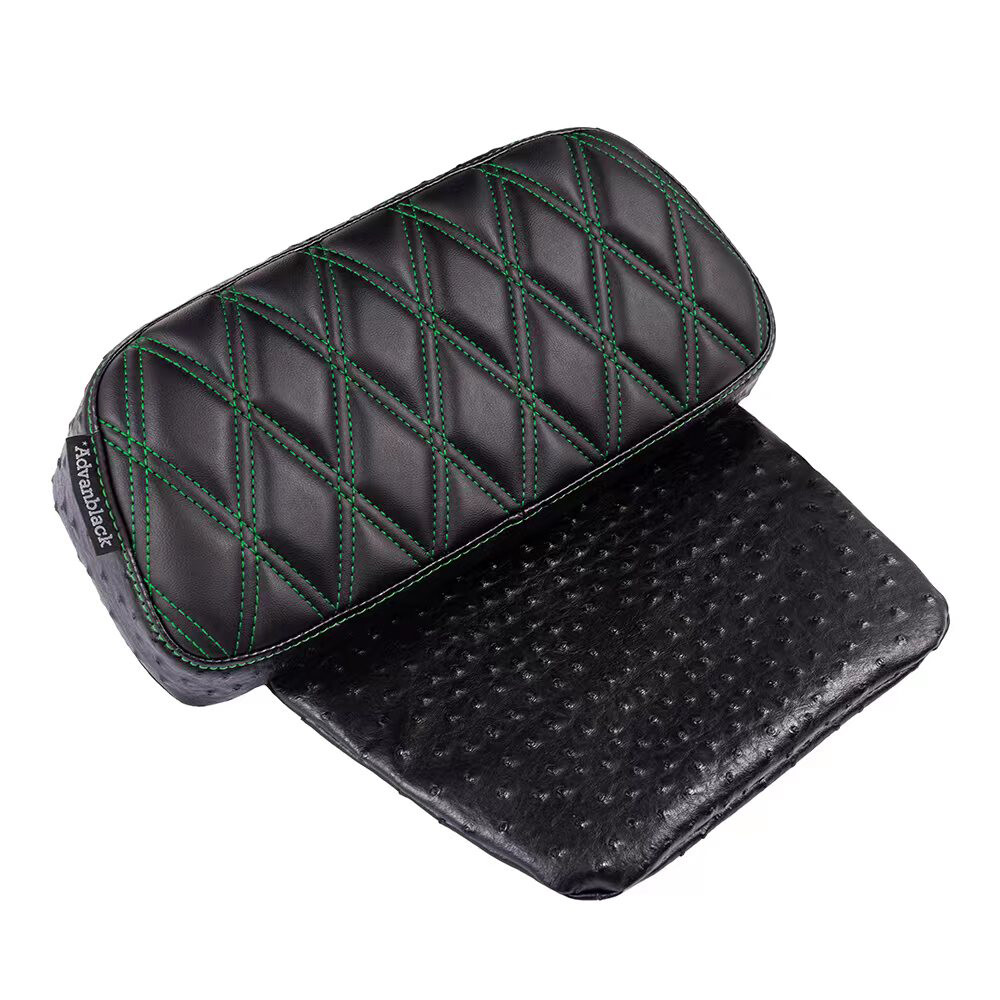 Advanblack Raptor Small Backrest Pad Green Stitching Fits Harley ...