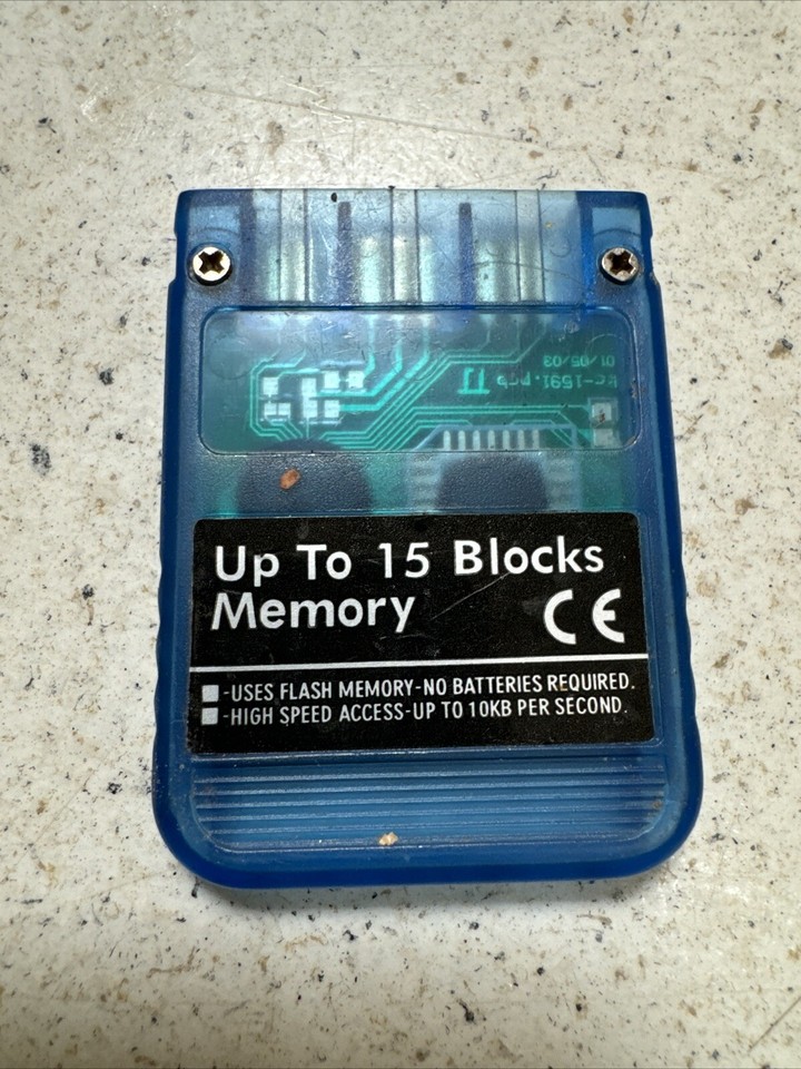 Playstation PSX PS1 1 Mega Memory Card - Saves PS1 game data on PS1 or ...