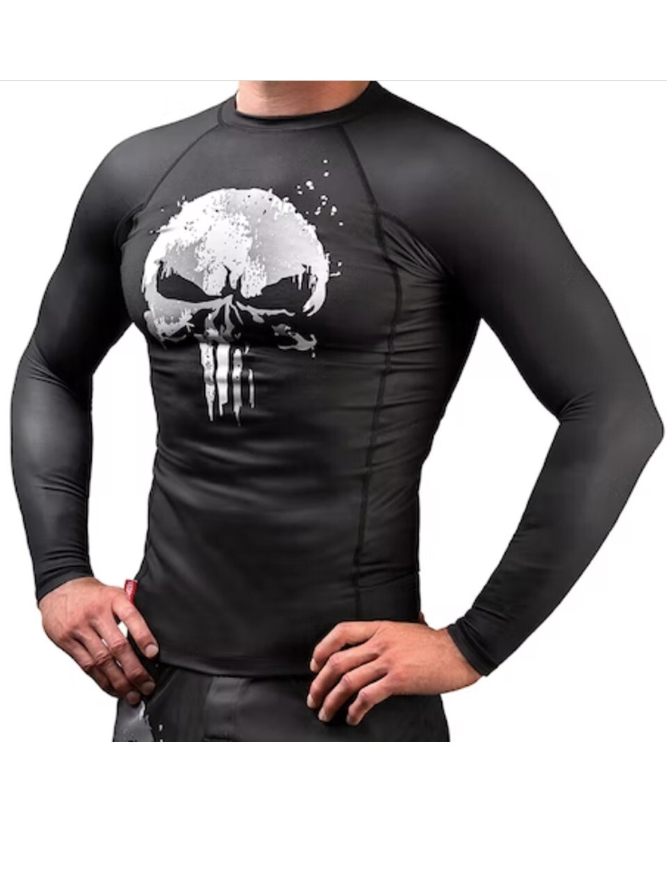 Hayabusa Marvel Hero Elite Boxing Rash Guard Punisher Size M Long ...