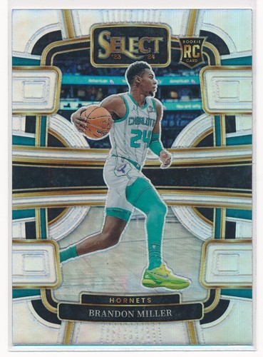 Brandon Miller 2023-24 Panini Select SILVER PRIZM Rookie RC #80 ...