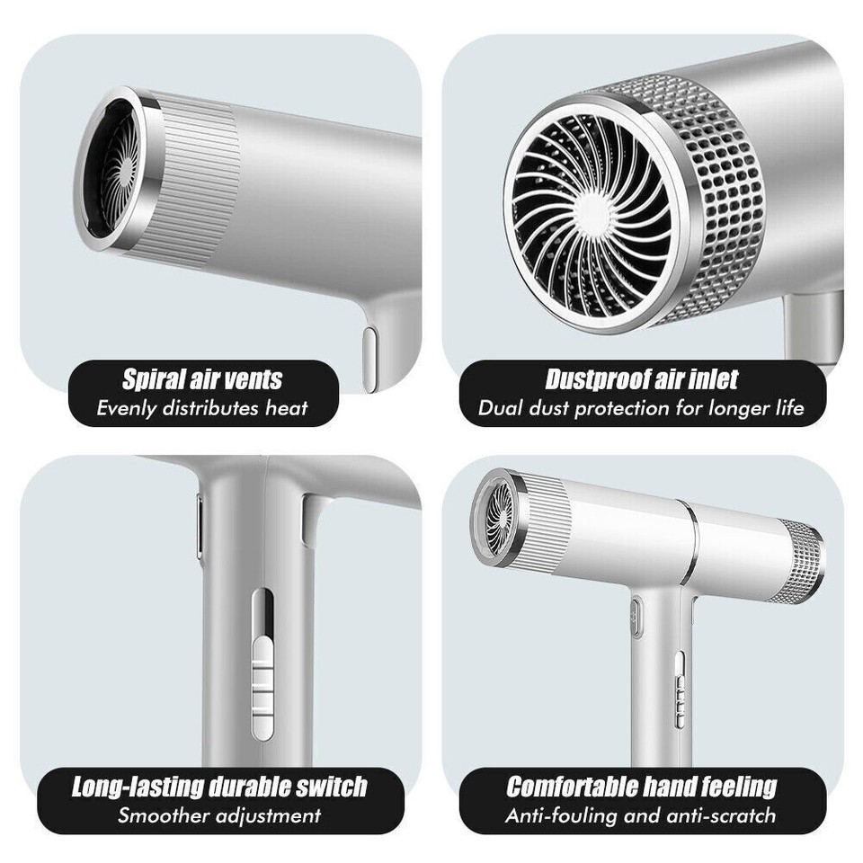 2500W Hair Dryer Blower Professional Negative Ionic Blow Fan Styler ...