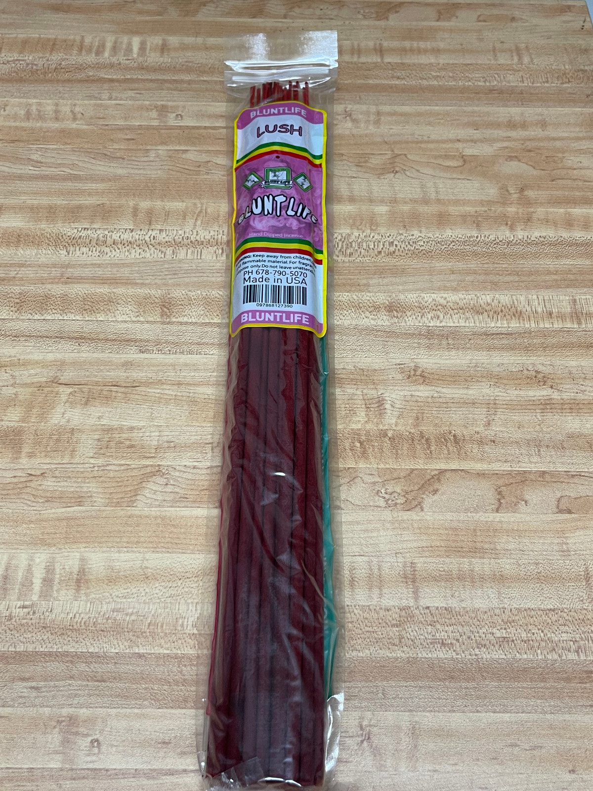 1 X LUSH BLUNT LIFE HAND DIPPED STRONG 19" JUMBO INCENSE STICKS 30 PCS ...