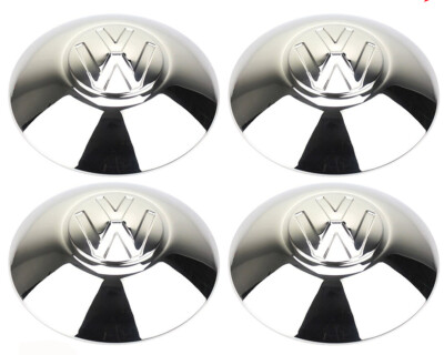 Set of 4 Chromed Hubcap Early VW Beetle Bus Bug Ghia Thing Half Moon ...