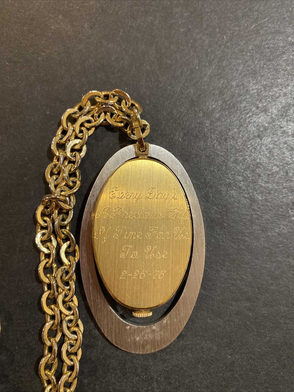 Bulova Pendant Watch Necklace Swiss N4 17 Jewels W. Germany 3388 Works ...