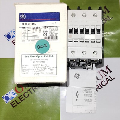 GE CL08A300M POWER CONTACTOR 80AMP COIL VOLTAGE 220VAC CL08A311ML FAST ...