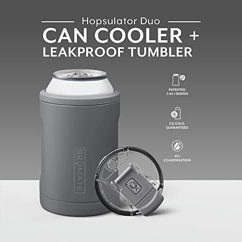 BrüMate Hopsulator DUO 2-in-1 Insulated Can Cooler for 12oz Cans ...
