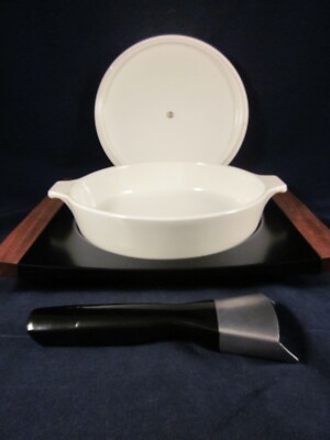 CORNING WARE Buffet Server 4 Pc Set 8.5" Skillet B-8 1/2 Lid Metal ...