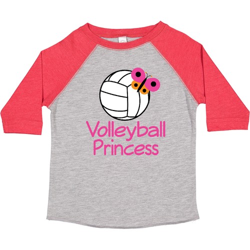Inktastic Volleyball Butterfly Princess Toddler T-Shirt Sports Team ...