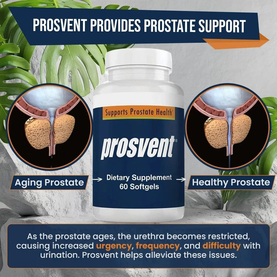 PROSVENT Ultra Blend Mens Prostate Support Supplement 60ct - 1 Month ...