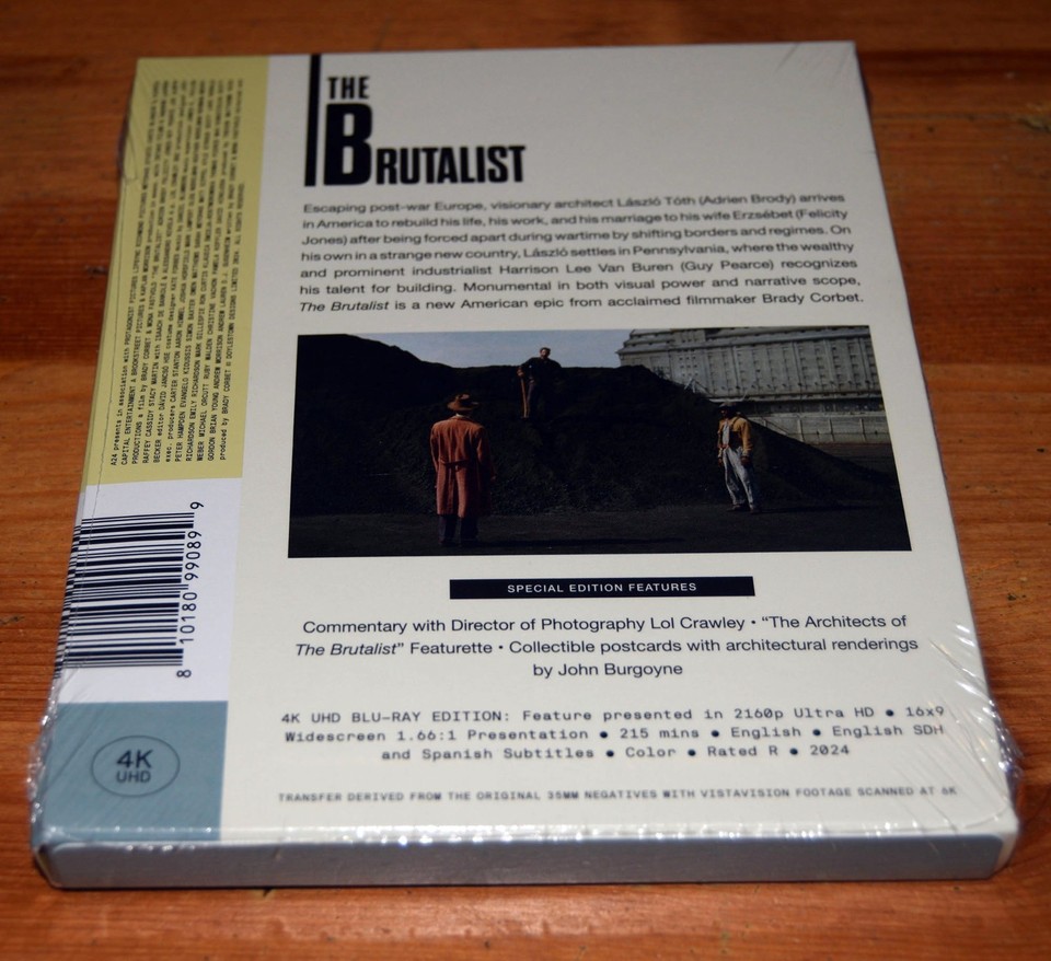 The Brutalist 4K UHD (not Blu-ray) Brand NEW A24 Adrian Brody Special ...