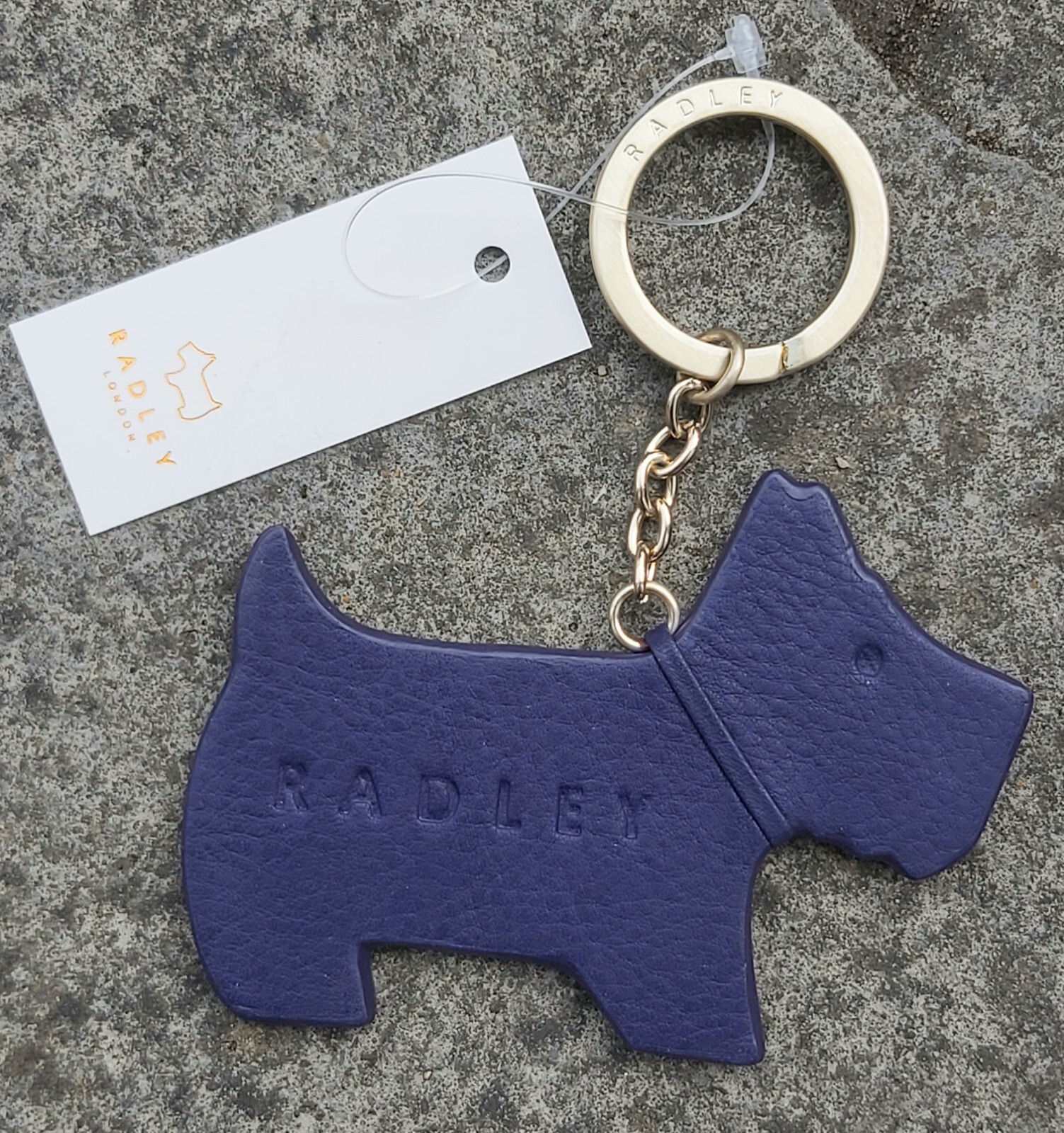 Genuine RADLEY Deep PURPLE Leather DOG KEYRING & FOB New Rad2 | eBay UK
