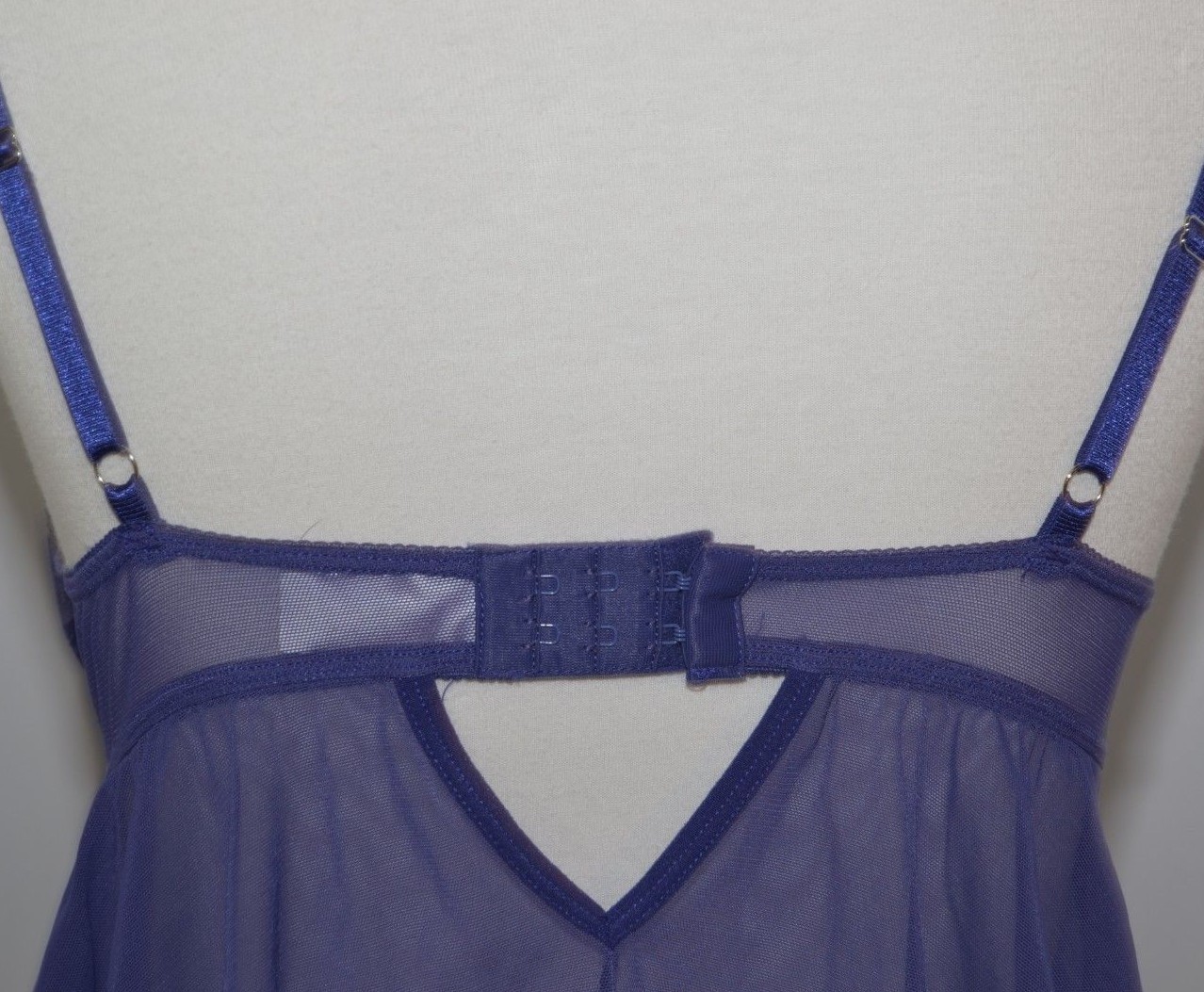 VTG Fredericks of Hollywood Sexy Sheer Blue Lace Open… - Gem