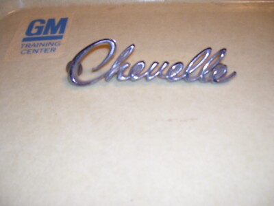 VINTAGE 1968 CHEVY CHEVELLE REAR DECK EMBLEM SCRIPT OEM 7740129 GM ...