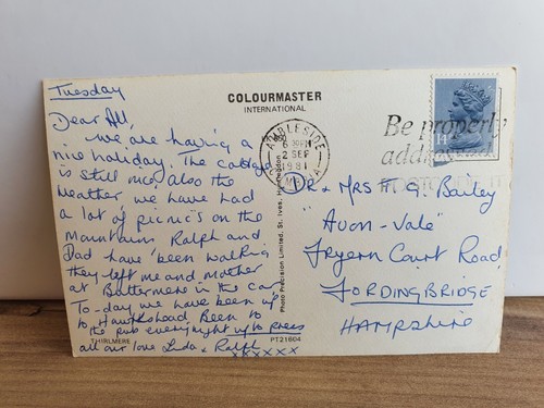 GENEALOGY POSTCARD DR T BAILEY 'AVON-VALE' FRYERN COURT ROAD ...