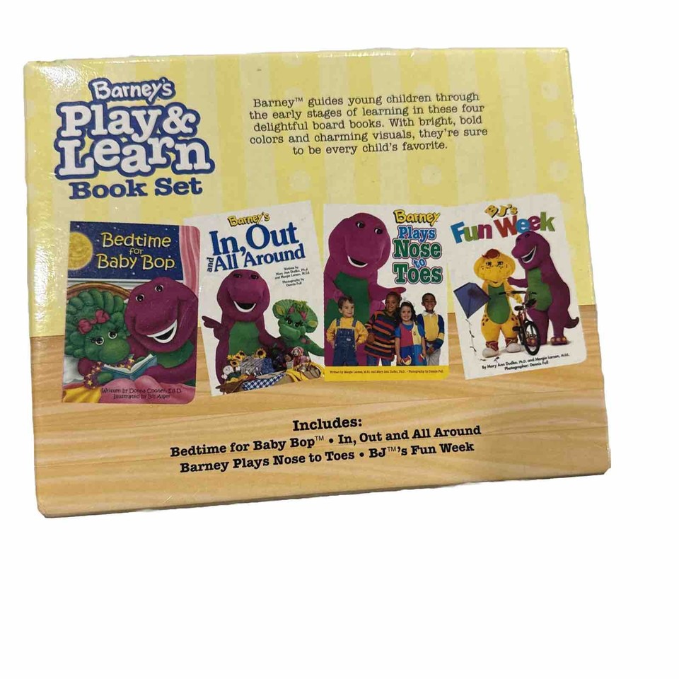 Barney’s Play and Learn Book Set Includes 4 Board Books (1999, Mixed ...