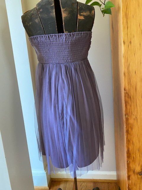 Beautiful RYU Strapless Purple Tulle Rhinestone Cocktail Party Dress ...